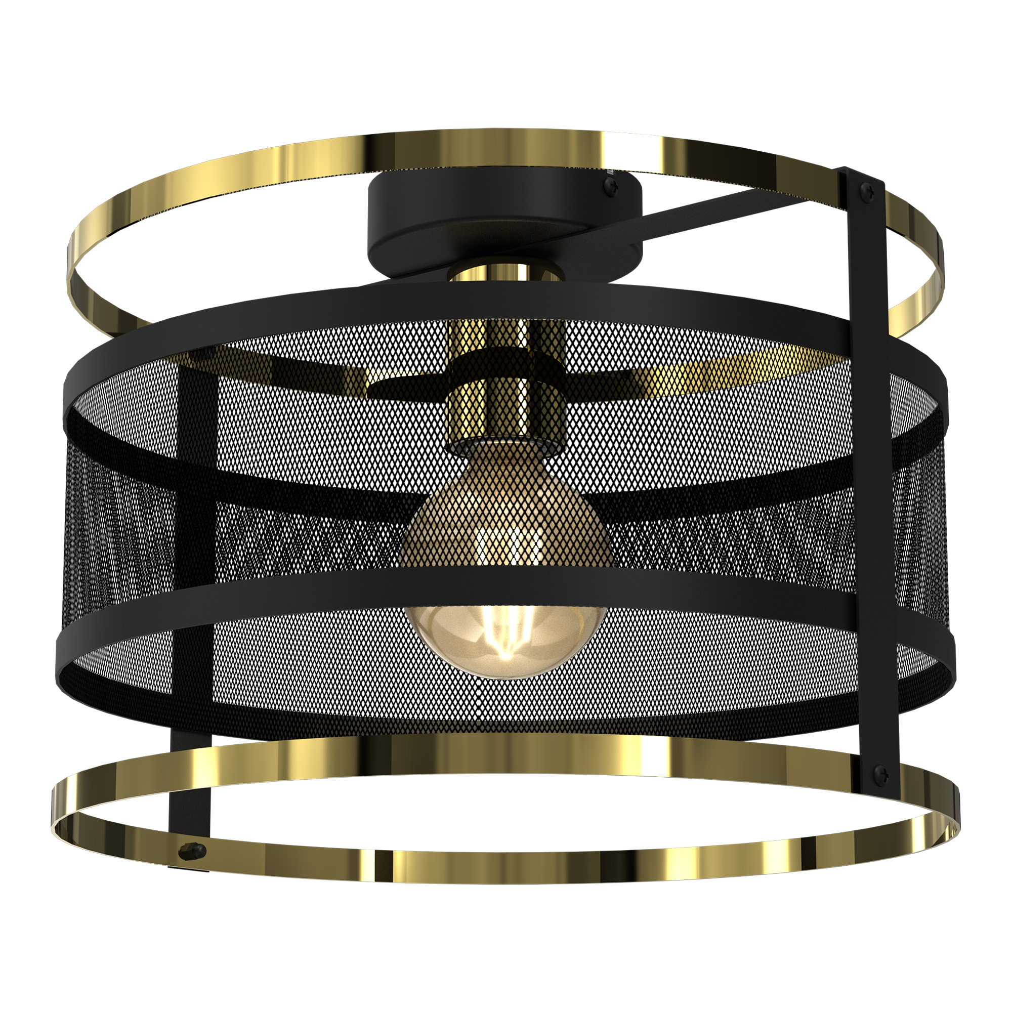 Lampa sufitowa czarno-złota RIM | Agata Lampa sufitowa czarno-złota RIM | Agata